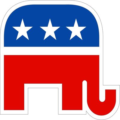 Republican Party political bumper sticker decal 4" x 4" CDD-506180 | eBay