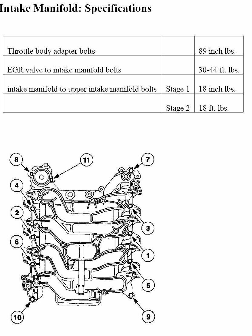 FORD OEM 5.4L 2-Valve Intake Manifold Bolt. Hardened M8 Flanged Hex ...