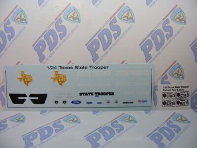 Texas State Trooper 1/24 Waterslide Decals Fit Motormax Vehicles | eBay