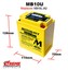 Motobatt 12V 175CCA 14.5AH MB10U Kawasaki Z250 LTD Belt Drive 1984-1985 ...