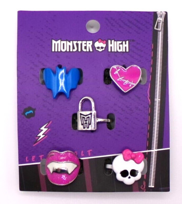 MONSTER HIGH ICON 5 PACK RINGS BRAND NEW | eBay