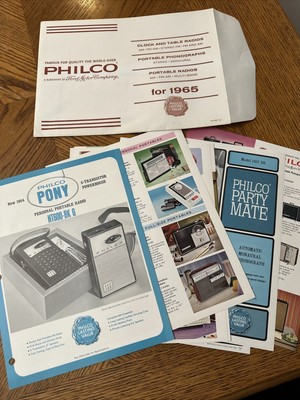 Philco Company Radio Phonograph 1965 Advertising Portfolio Line Book ...
