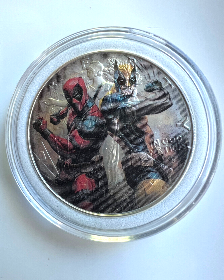Deadpool & Wolverine - American Silver Eagle 1oz .999 Silver Dollar ...