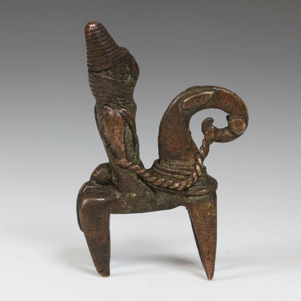 ANTIQUE FIGURE MINIATURE BRONZE KOTOKO PEOPLE CHAD CENTRAL AFRICA 20TH ...