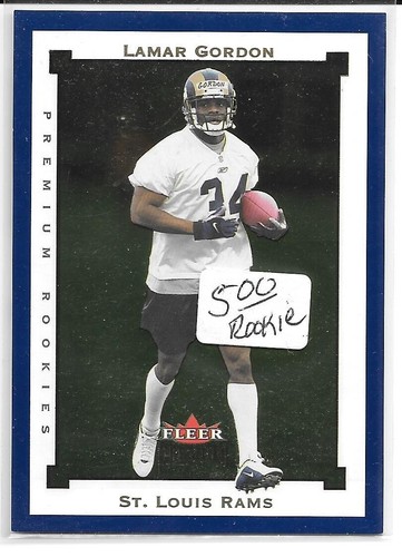 LAMAR GORDON ROOKIE SERIAL /1250 2002 FLEER PREMIUM ROOKIES 154 ST ...