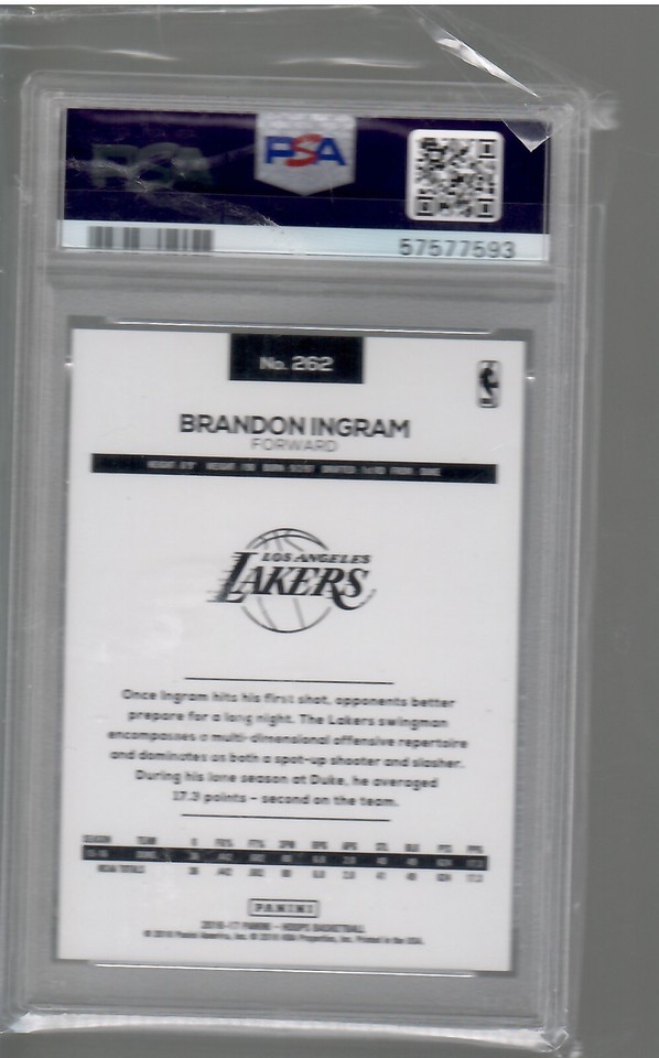 BRANDON INGRAM ROOKIE PSA 9 2016 17 PANINI HOOPS BASKETBALL | eBay