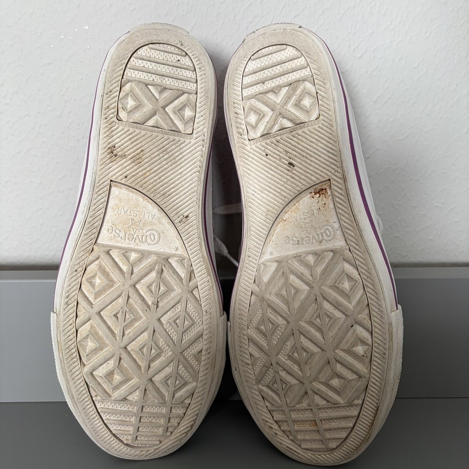 Converse All Star Low Top Girls Size 3 Pink Sparkle All Over Glitter ...