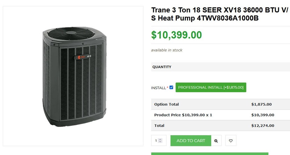 Trane 3 ton 410a XV18 TruComfort™ Variable Speed Air Conditioner ...