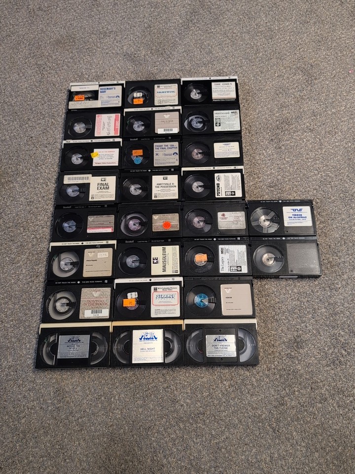 Horror Slasher Betamax Tape Lot Friday The 13th Re-Animator Frightmare ...