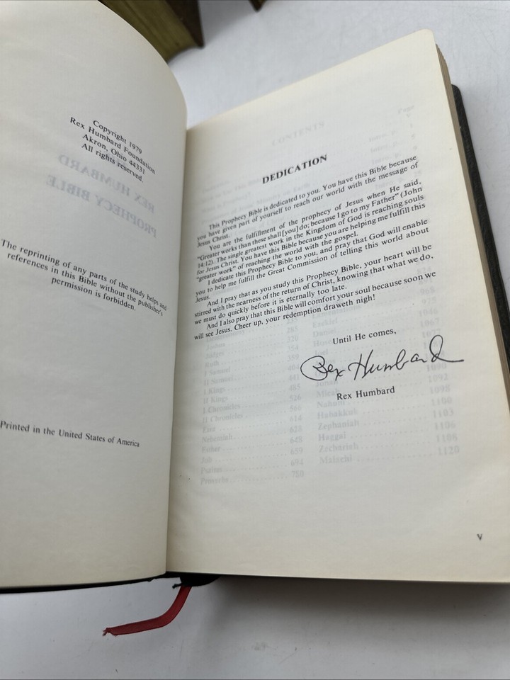 Rex Humbard Prophecy Bible Holy Bible King James Version 1979-113up | eBay