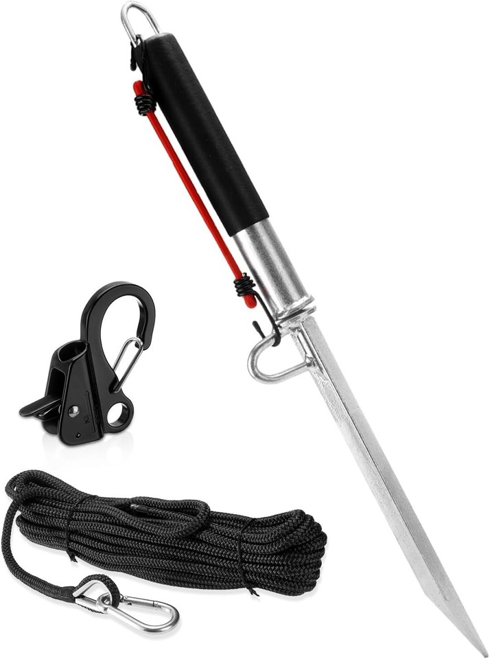 50ft 32'' Sand Spike Anchor Pole W/ Anchor Hook & Line Fit Bench Kayaks ...