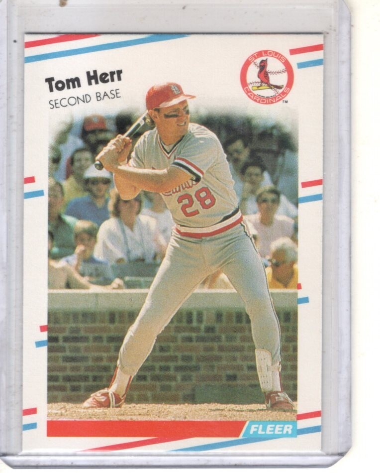 1988 Fleer - #35 Tom Herr St. Louis Cardinals baseball card | eBay