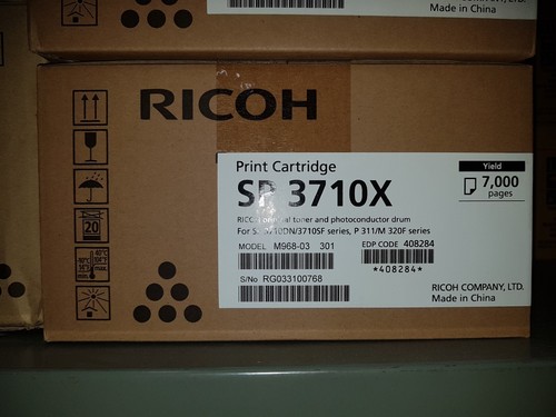 Ricoh SP 3710X Laser Printer Toner Cartridge - Black (408284) for sale ...