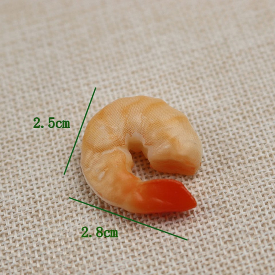Set of 3 Simulated Shrimp Toys Child Plastic Mini Figures for Kids ...