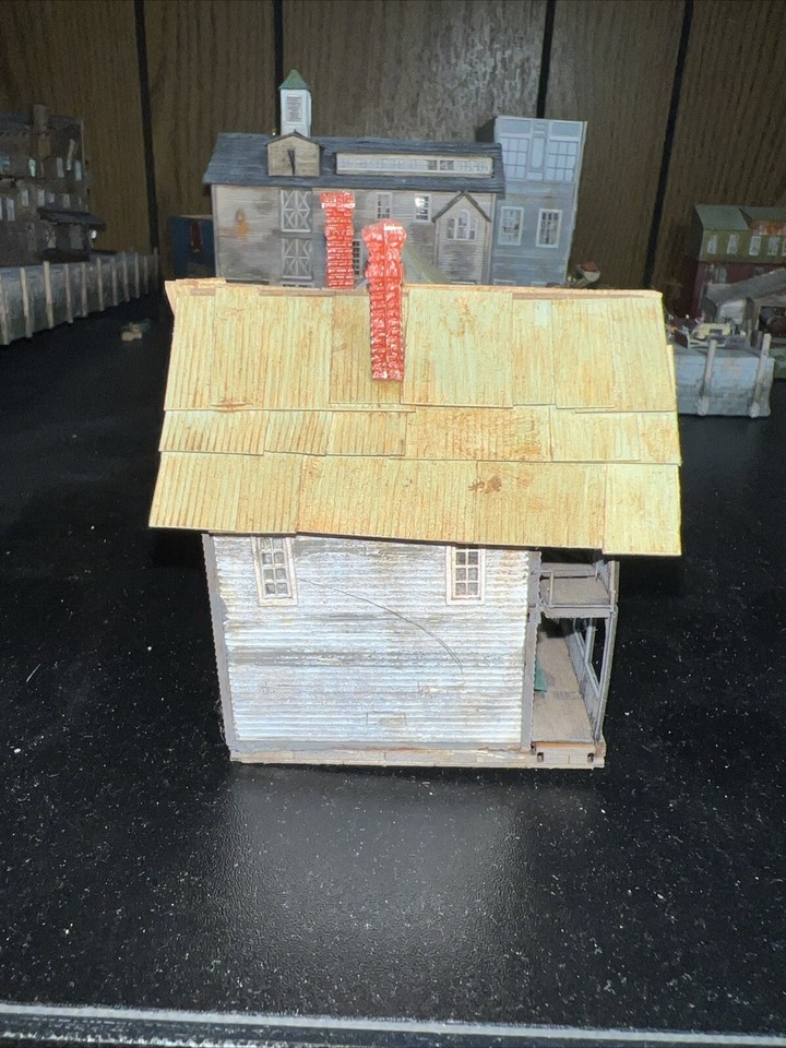 Custom N scale Bars Mills Idaho Hotel assembled and weathered | eBay