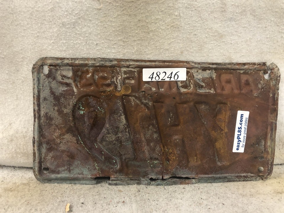 Vintage 1932 Arizona Copper License Plate | eBay