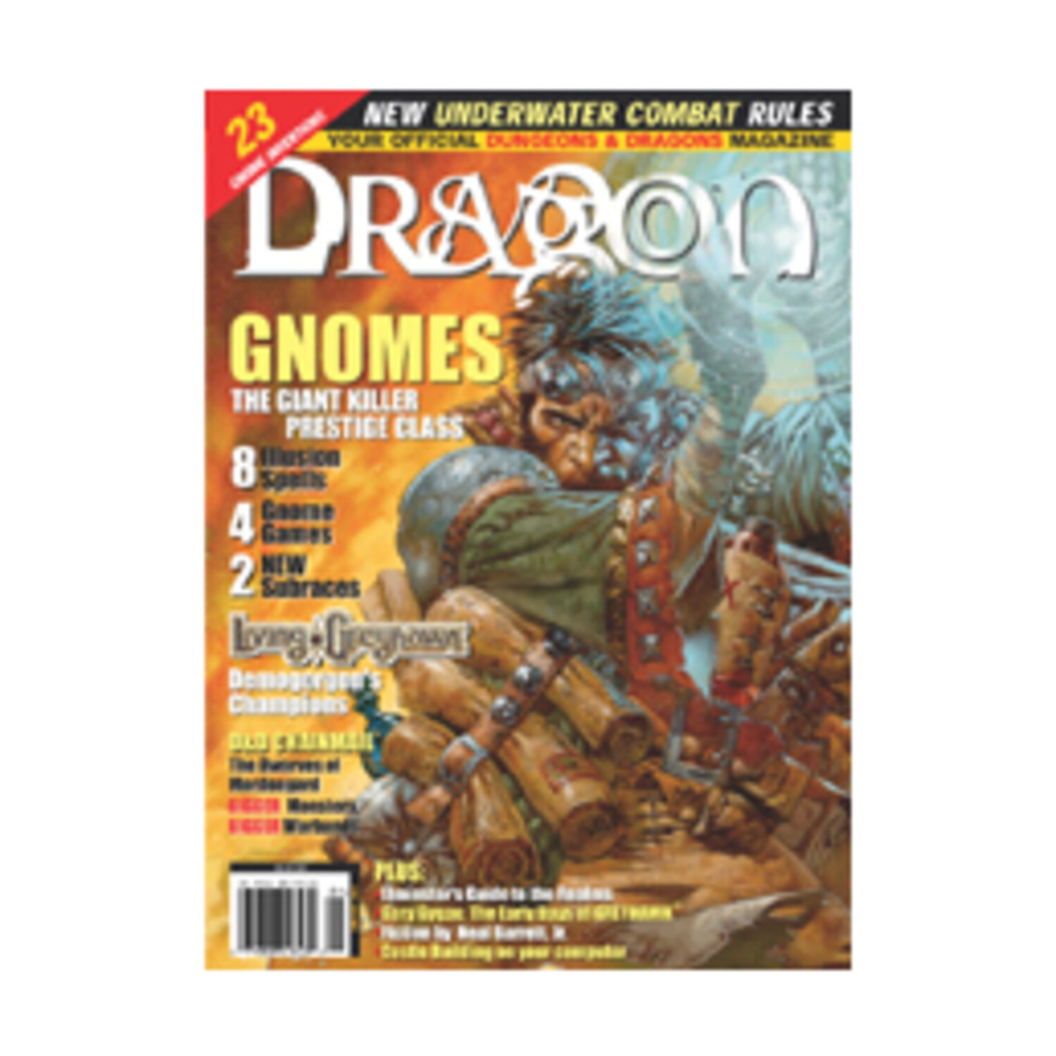 TSR Dragon Magazine #291 "Gnomes, Giant Killer Prestige Class" Mag VG+ ...