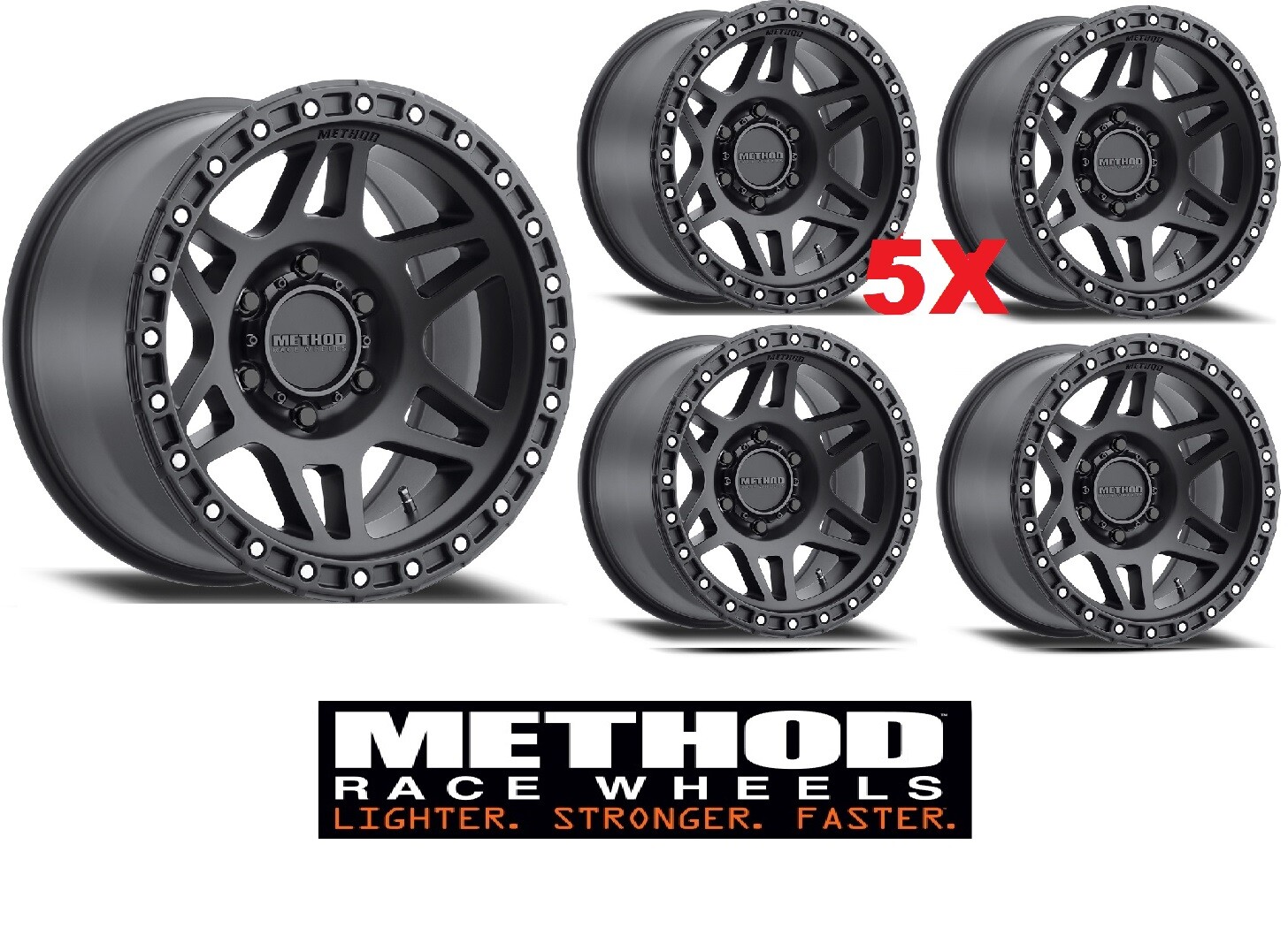 17 METHOD MR312 BLACK WHEELS RIMS 17X9 5 WRANGLER GLADIATOR ...