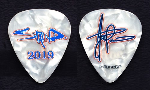 Staind Aaron Lewis Signature White Pearl Guitar Pick - 2019 Tour | eBay