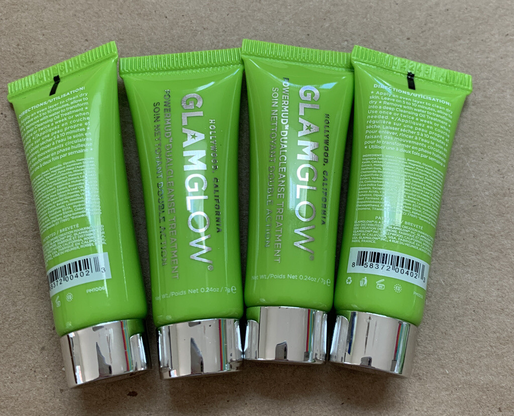 Glamglow Green Powermud Dualcleanse Treatment 4pc sample Size (0.24 Oz ...