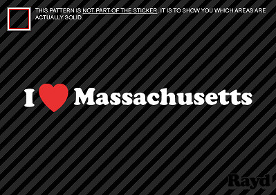 (2) I Love Massachusetts Sticker Decal Die-Cut Vinyl | eBay