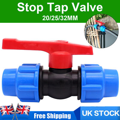 Stop Tap Valve 20mm 25mm 32mm In-Line Ball Valve Water Pipe Quick ...