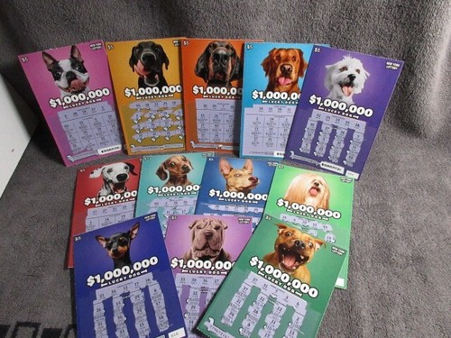 Lucky Dog ~ New York State Instant Lottery Tickets Lot of 12 Losing ...