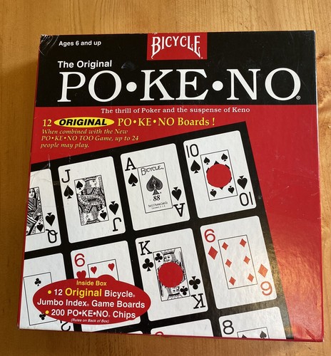 Pokeno PO KE NO by Bicycle Poker Keno Board Original Game Age 6 ...