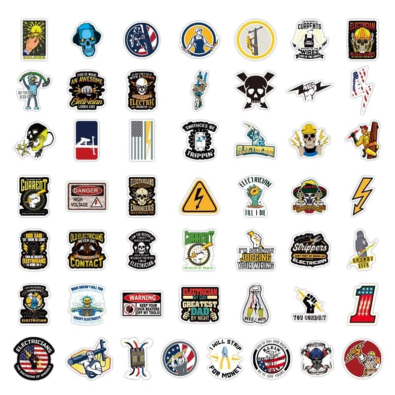 Hard Hat Stickers Electrician