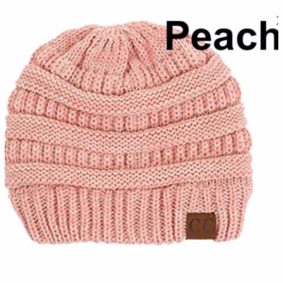 Womens Warm CC Beanie Plain Slouch Bubble Knit Gift Christmas Winter ...