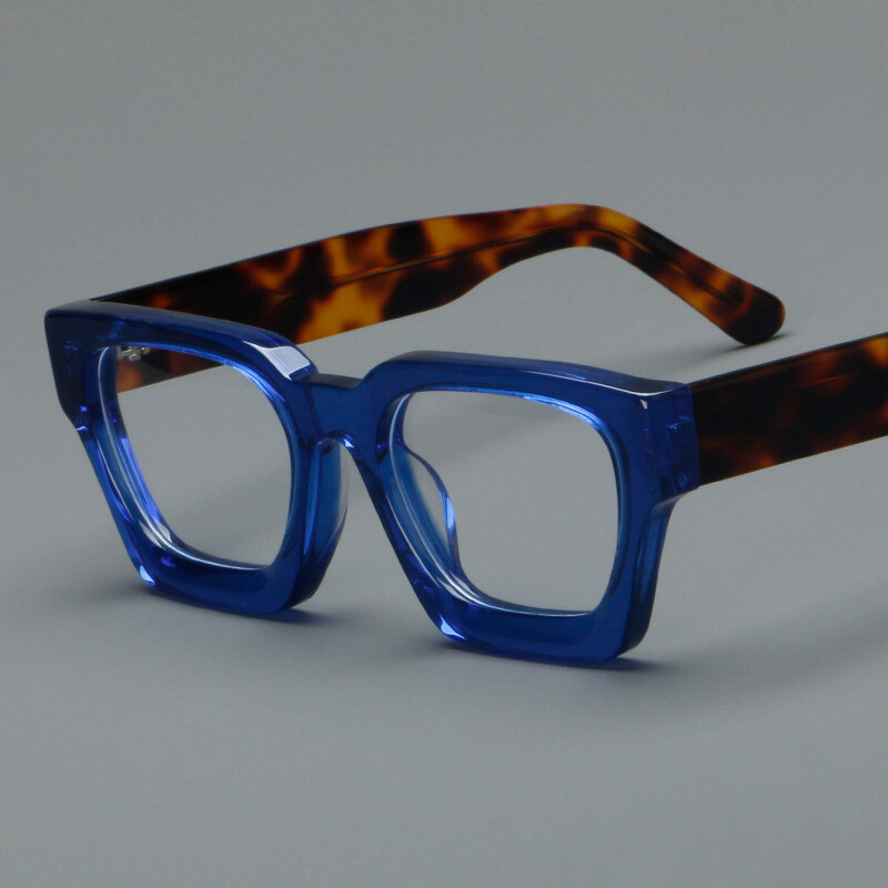 Fashion Women Large Acetate Spectacles Full Rim Thick Frame Square ...