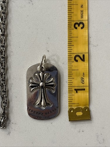 Chrome Hearts Cross Dog Tag Pendant And Necklace | eBay