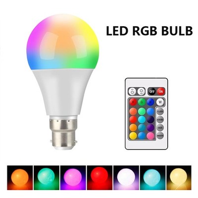 B22 RGB bulb LED light 16 color change + remote control bayonet light ...