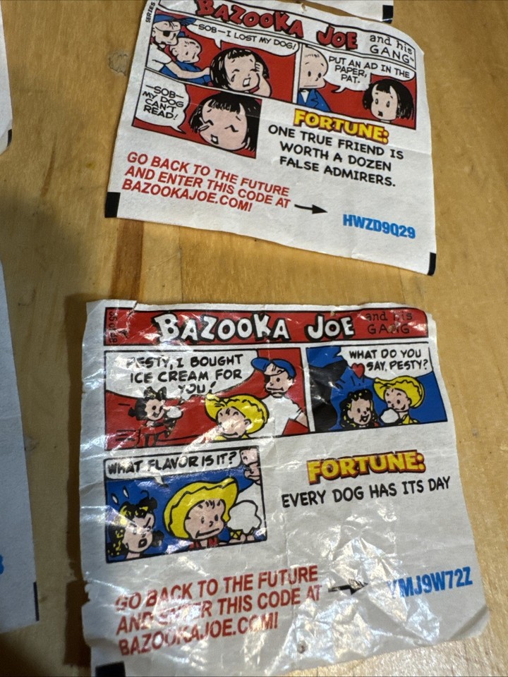 Bazooka Joe And His Gang Bubble Gum Comic Wrappers | eBay