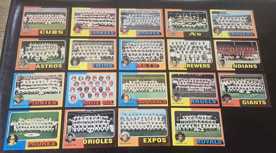 Partial Set Lot Of 393/660 1975 Topps Baseball Cards Stars EX-NM ...