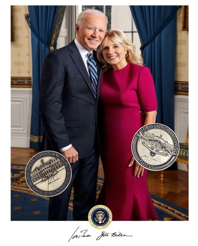 President Joe Biden Kamala Harris Challenge Coins Jill Biden White ...