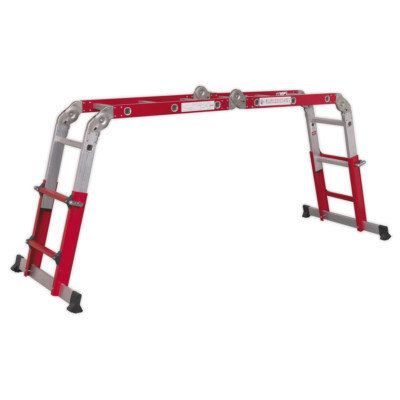 Aluminium Multipurpose Ladder EN 131 Adjustable Height | eBay UK