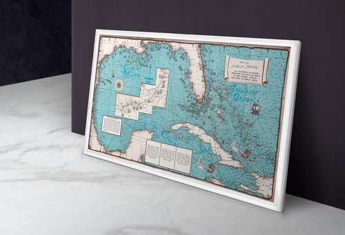 Sunken Treasure Map - Florida, Bahamas, Gulf of Mexico. 1 Map + 1 Index ...