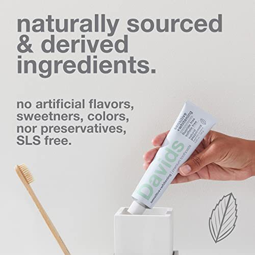 Davids Nano Hydroxyapatite Natural Toothpaste, Sensitive, Whitening ...