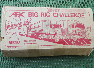 Aurora AFX Big Rig Challenge Ho Slot Car Set Racing Set Sin Autos ...