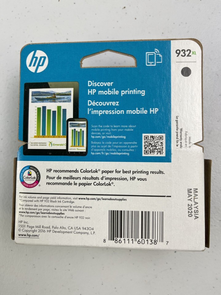HP 932XL BRAND NEW Black Ink Cartridge for HP Officejet 6100 6600 Exp ...