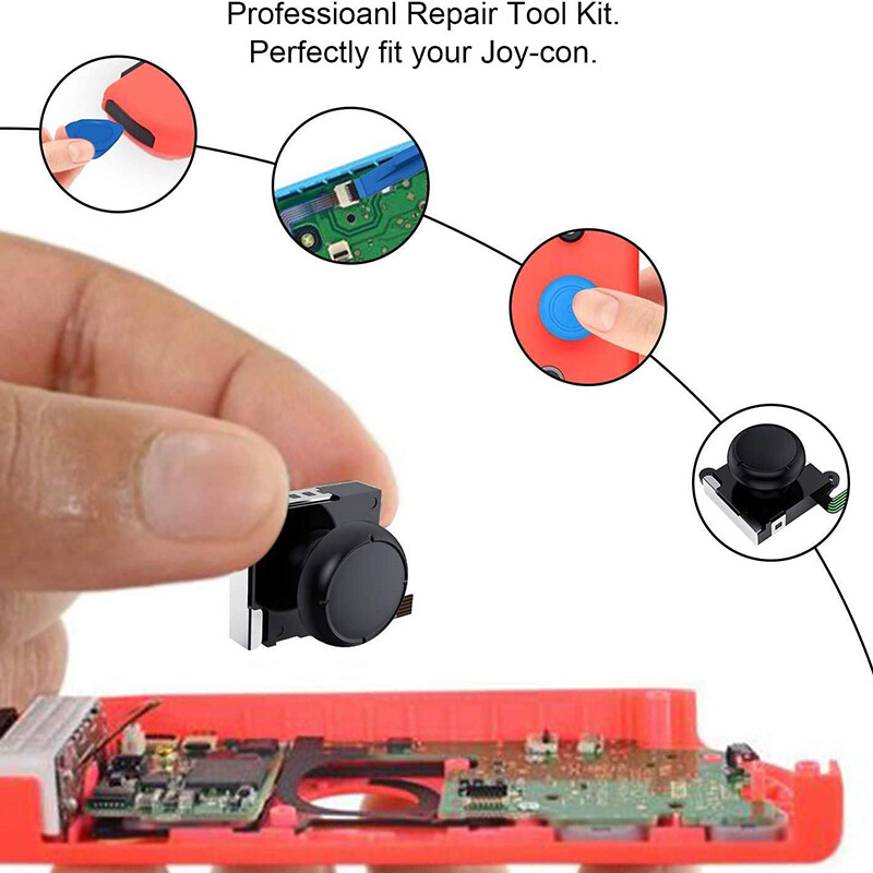3D Joycon Joystick Replacement,Analog Thumb Stick Repair Kit for 1002 ...
