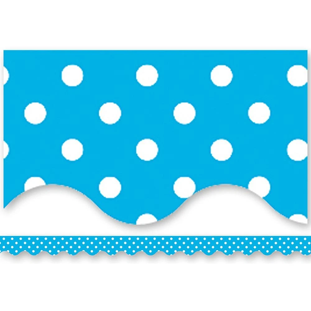 Blue And Green Polka Dot Border