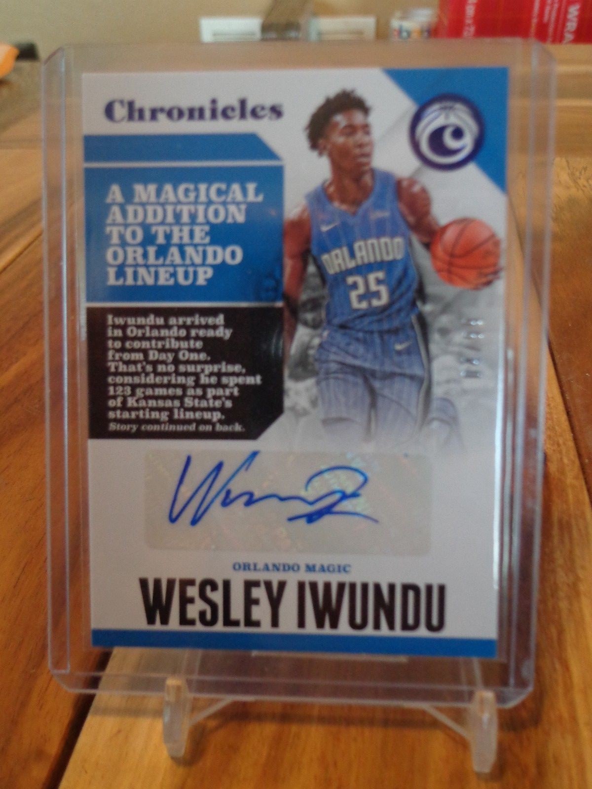 2017-18 PANINI CHRONICLES WESLEY IWUNDU BLUE AUTO 04 /99 MAGIC | eBay