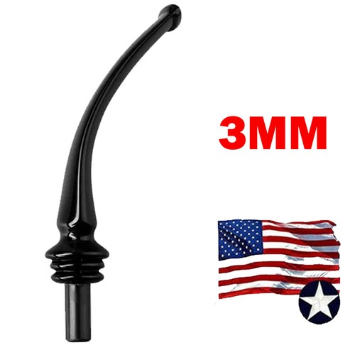 1XBent Curved Pipe Stem Acrylic Stem Mouthpiece Replacement For Tobacco ...