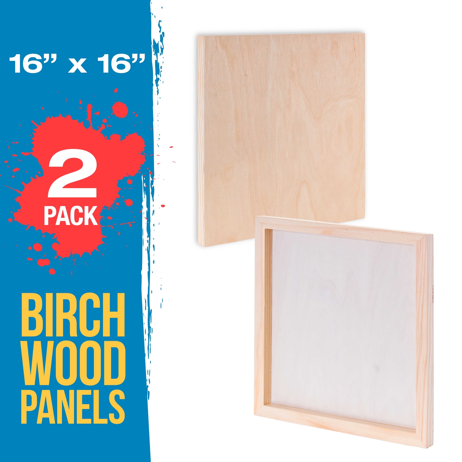 16" x 16" Studio 3/4" Profile Depth Artist Wood Pouring Panel Boards ...