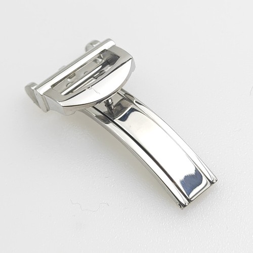 16mm Silver Folding Deployment Clasp for IWC Rubber Leather Watch Band ...