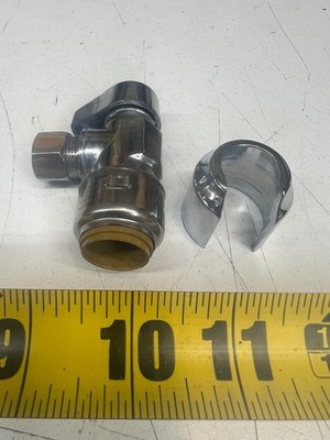 Sharkbite 23036-0000LF Brass Angle Stop 1/2" Push to Connect x 3/8 ...