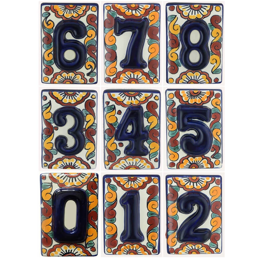 Mexican Ceramic House Numbers