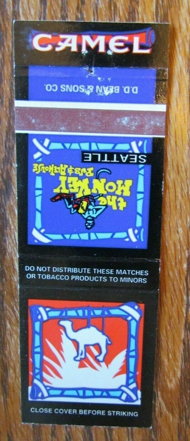 SEATTLE, WASHINGTON: MONKEY PUB & ALE HOUSE MATCHBOOK MATCHCOVER -E | eBay